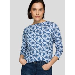 Rabe 3/4-Arm-Shirt mit All-Over Print Pazifik 44 44 Damenshirt von Rabe