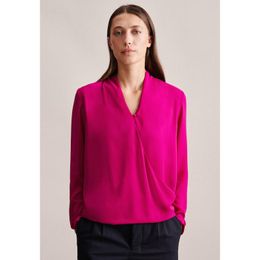 Seidensticker Wickelbluse »Schwarze Rose« 1/1 V-Neck Uni rosa / pink XXL(44) XXL(44) Passform: Regular