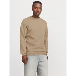 Jack & Jones JACK & JONES Sweatshirt »JJEBRADLEY mit Rippbündchen für Alltag und Freizeit« mit Rippbündchen Coriander M M Herren-Sweatshirt von Jack & Jones