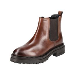 Geox Stiefelette »Stiefelette Leder/Textil« Dunkelbraun 39 39 Verschluss: Schlupfschuh