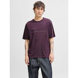 Jack & Jones JACK & JONES Rundhalsshirt »JJESTAR mit Pigmentprint und Baumwollgefühl« mit Pigmentprint Plum Perfect XL XL Herren-T-Shirt von Jack & Jones