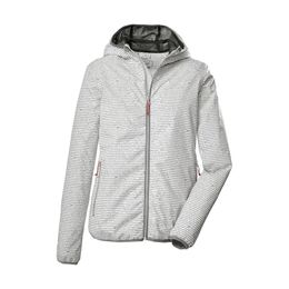 Killtec Outdoorjacke »KOS 63 WMN JCKT« Leichte, wasserdichte Damenjacke mit All Over-Print, atmungsaktiv grau 38 38 packbare Damen Funktionsjacke