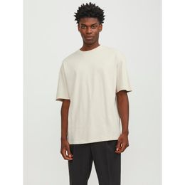 Jack & Jones JACK & JONES Oversize-Shirt »JJEBRADLEY Oversize T-Shirt mit klassischem Rundhalsausschnitt« mit gekämmten Jersey moonbeam L L Herren-T-Shirt von...