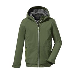 Killtec Outdoorjacke »KOS 74 BYS JCKT« Wasserdichte Kids-Outdoorjacke mit verstellbaren Details grün 116 116 Outdoorjacke mit Kapuze