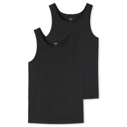 uncover by Schiesser Unterhemd &raquo;Uncover Cotton&laquo; 2er Pack, Rundhals, elastisch, Cotton-Mix, Multipack 000-Schwarz M M Herren Tanktop aus der...