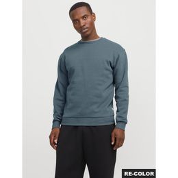 Jack & Jones JACK & JONES Sweatshirt »JJEBRADLEY mit Rippbündchen für Alltag und Freizeit« mit Rippbündchen Stormy Weather L L Herren-Sweatshirt von Jack & Jones
