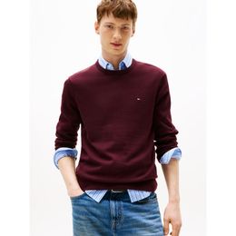 Tommy Hilfiger Rundhalspullover &raquo;ESSENTIAL COTTON CREW NECK&laquo; 100% Baumwolle Crewneck Regular Fit Premium Mode Deep Burgundy XXL XXL Strickpullover...