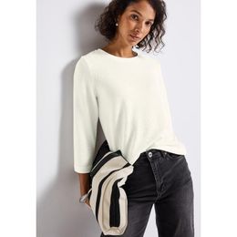 Street One 3/4-Arm-Shirt in Strick-Look Qualität off white 42 42 3/4-Arm-Shirt von Street One