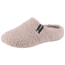 VERBENAS Pantoffel »YORK GALES« Pantoffel, Hausschuh, Homeslipper zum Schlupfen helltaupe 35 35 Kuscheliger Hausschuh mit Label