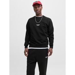 Jack & Jones JACK & JONES Sweatshirt »JJESOHO SWEAT CREW NECK NOOS« mit stylischem Print Black XS XS Herrensweater von Jack & Jones