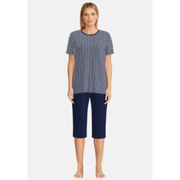 G&ouml;tzburg G&Ouml;TZBURG Capri-Pyjama &raquo;Galway&laquo; 2 tlg. Kurzarm, 3/4 lange Hose, Rundhalsausschnitt, Baumwolle, weich blau 42 (XL) 42 (XL) Damen-Schlafanzug von...