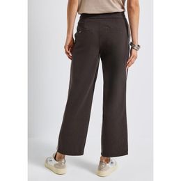 Street One Stoffhose mit elastischem Bund deep roast brown 34 - Länge 30 Länge 30 34 Strukturhose von Street One