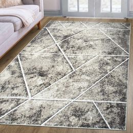 my home Teppich »Kimly, geometrisches Design in 3D-Optik« rechteckig 9 mm Höhe mit besonders weichem Flor, Kurzflor, modernes Design sand...
