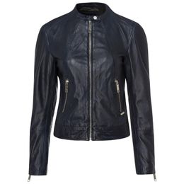 Maze Lederjacke mit im klassischen Look, mit formgebenden Nähten nachtblau XL