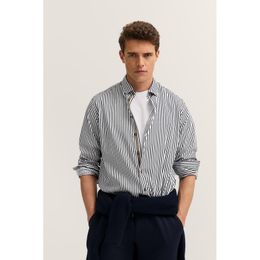 Bugatti Damen Bugatti Langarmhemd &raquo;Easy Care&laquo; gestreift mit Button-Down und aus Baumwolle XL, Normalgr&ouml;&szlig;en