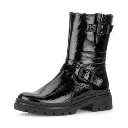 Gabor Bikerboots »FLORENZ«, Blockabsatz, Stiefelette mit einer Schafthöhe von 21 cm, G-Weite schwarz 37 37 Modischer Boots mit Innenreißverschluss...