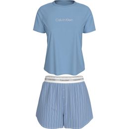 Calvin Klein Underwear Schlafanzug &raquo;S/S TEE SHORT SET&laquo; Mit elastischem Bund FROZEN FJORD W TRAIL STRIPE XL (42) XL (42) Pyjama von Calvin Klein...