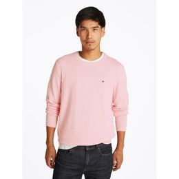 Tommy Hilfiger Rundhalspullover &raquo;ESSENTIAL COTTON CREW NECK&laquo; 100% Baumwolle Crewneck Regular Fit Premium Mode Pink Shade Heather L L Strickpullover...