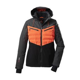 Killtec Skijacke »KSW 21 WMN SKI JCKT« Hybridoptik, 10.000 mm Wassersäule, atmungsaktiv, abnehmbare Kapuze anthrazit 36 36 Skijacke mit abzippbarer...
