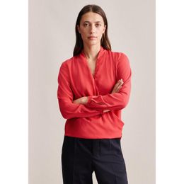 Seidensticker Wickelbluse »Schwarze Rose« 1/1 V-Neck Uni rot S(36) S(36) Passform: Regular