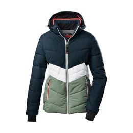 Killtec Skijacke »KSW 1 WMN SKI QLTD JCKT« Steppjacke mit Colourblock, 10.000 mm Wassersäule, abnehmbare Kapuze graugrün 40 40 Steppjacke mit...