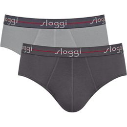 Sloggi Slip »men Start Midi C2P box« 2er Pack, sportlicher Schnitt, weicher Bund BLACK COMBINATION 7 7 Herren-Slips von Sloggi