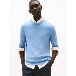 Tommy Hilfiger Rundhalspullover &raquo;ESSENTIAL COTTON CREW NECK&laquo; 100% Baumwolle Crewneck Regular Fit Premium Mode Brisk Blue XL XL Strickpullover von...