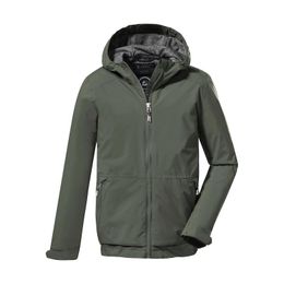 Killtec Outdoorjacke &raquo;KOS 74 BYS JCKT&laquo; Wasserdichte Kids-Outdoorjacke mit verstellbaren Details olivgr&uuml;n 140 140 Outdoorjacke mit Kapuze