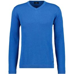 Ragman Rundhalspullover Blau Saphire-705 52 52 V-Ausschnitt