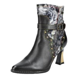 Laura Vita High-Heel-Stiefelette »Stiefelette Leder/Textil« Schwarz 42 42 Verschluss: Reißverschluss