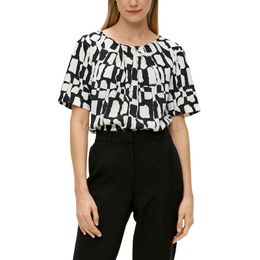 s.Oliver BLACK LABEL Shirtbluse gemustert grey/black 46 46 Gemusterte Bluse von s.Oliver BLACK LABEL