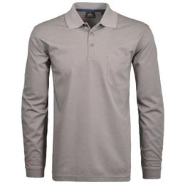 Ragman Poloshirt Grau-Beige-215 3XL 3XL Mit Brusttasche