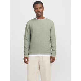 Jack & Jones JACK & JONES Rundhalspullover »JJEGEORGE KNIT CREW NECK NOOS« mit Strick Optik Iceberg Green Detail:w. Cloud Dancer M M Herren-Pullover von Jack &...