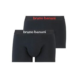 Bruno Banani Boxer »Flowing« 2er Pack, mit kontrastreichem Logobund rot-schwarz, weiß-schwarz XL (7) XL (7) Herrenshort von Bruno Banani
