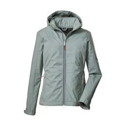 Killtec Softshelljacke &raquo;KOS 180 WMN SFTSHLL JCKT&laquo; Wasserabweisende Softshelljacke mit regulierbarer Kapuze und Zippern hellmint 46 46 Damen...