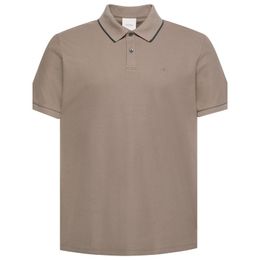 Calvin Klein Poloshirt »SS RFND PQ TPPD CLSS« Mit Rundhalsausschnitt Taupe Tone XL XL Klassisches Poloshirt von Calvin Klein Menswear