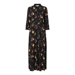 Y.A.S Hemdblusenkleid &raquo;YASSAVANNA LONG SHIRT DRESS&laquo; Sommerkleid, mit 3/4 &Auml;rmel Black AOP:Botari XS - N-Gr N-Gr XS 3/4-&Auml;rmel und Taillennaht: betont...