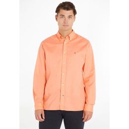 Tommy Hilfiger Langarmhemd »FLEX POPLIN RF SHIRT« mit Labelschild innen an der Knopfleiste PeachDusk M - N-Gr N-Gr M Regular Fit für bequemen...
