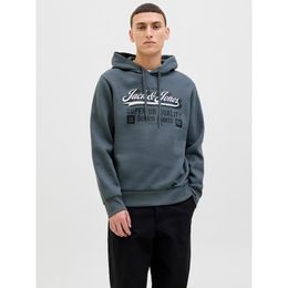 Jack & Jones JACK & JONES Kapuzensweatshirt &raquo;JJELOGO SWEAT HOOD 2 COL 25/26 NOOS&laquo;, mit stylischem Print Stormy Weather 3XL 3XL Herren-Hoodie von Jack & Jones