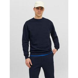 Jack & Jones JACK & JONES Sweatshirt »JJEBRADLEY mit Rippbündchen für Alltag und Freizeit« mit Rippbündchen Navy Blazer XXL XXL Herren-Sweatshirt von Jack & Jones