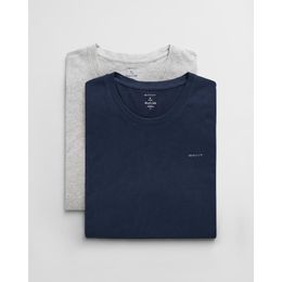 Gant Kurzarmshirt »C-NECK T-SHIRT 2-PACK« Mit Rundhalsausschnitt LIGHT GREY MEL/NAVY XXL XXL Klassisches T-Shirt von Gant