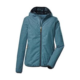 Killtec Outdoorjacke »KOS 63 WMN JCKT« Leichte, wasserdichte Damenjacke mit All Over-Print, atmungsaktiv petrol 40 40 packbare Damen Funktionsjacke