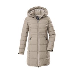 Killtec Steppmantel »KOW 11 WMN QLTD PRK« Wasserabweisender Parka mit verstellbarer Kapuze und Kinnschutz helltaupe 40 40 Damen Funktionsparka in...