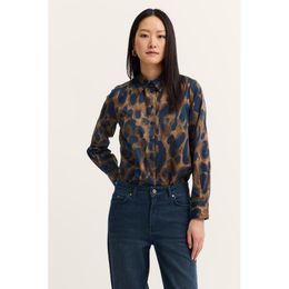 Bugatti Langarmbluse &raquo;Leopardenmuster&laquo; mit Hemdkragen und Knopfleiste 80-braun 36 36 Trendiges Leopardenmuster - stylisch & modern