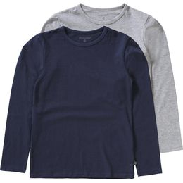 Minymo Shirt boy Blue, Grey size 140