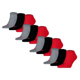Puma Socken Damen Gr&ouml;&szlig;e 43/46 grau / rot / schwarz