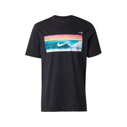 Nike Sportswear T-Shirt Herren Größe L azur / hellorange / schwarz / weiß