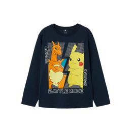 name it Shirt 'NKMAmas Pokemon' Jungen Gr&ouml;&szlig;e 110 navy / gelb / orange / wei&szlig;