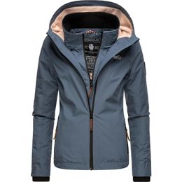 Marikoo Jacke 'Erdbeere' Damen Gr&ouml;&szlig;e L beige / taubenblau / schwarz