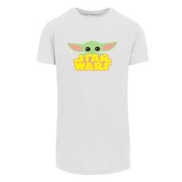 F4NT4STIC T Shirt 'Star Wars Mandalorian Child' Herren Größe XS gelb / hellgrün / schwarz / weiß